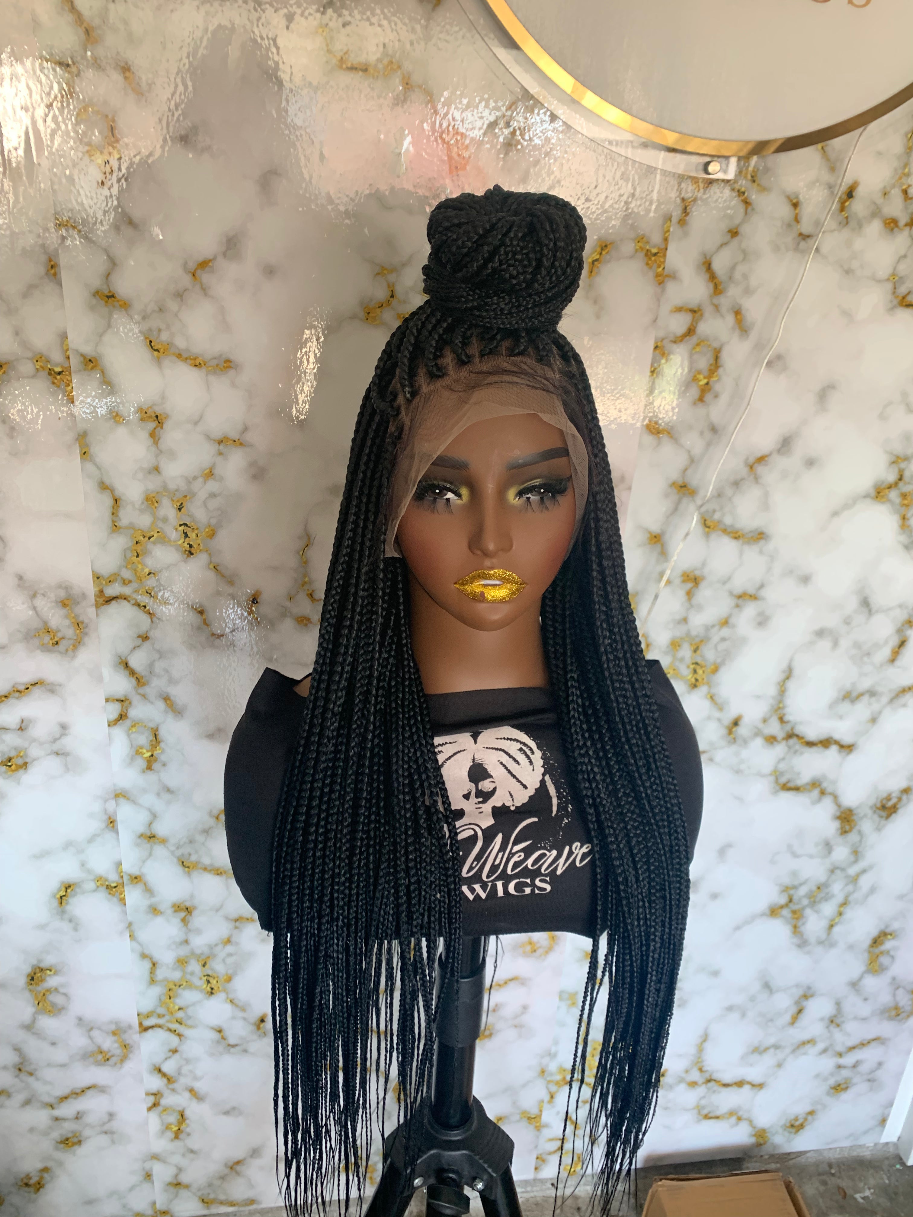 Full Lace Box Braid Wig Color 1b, 26/28 Inch - Ready to Ship – Ojo ...